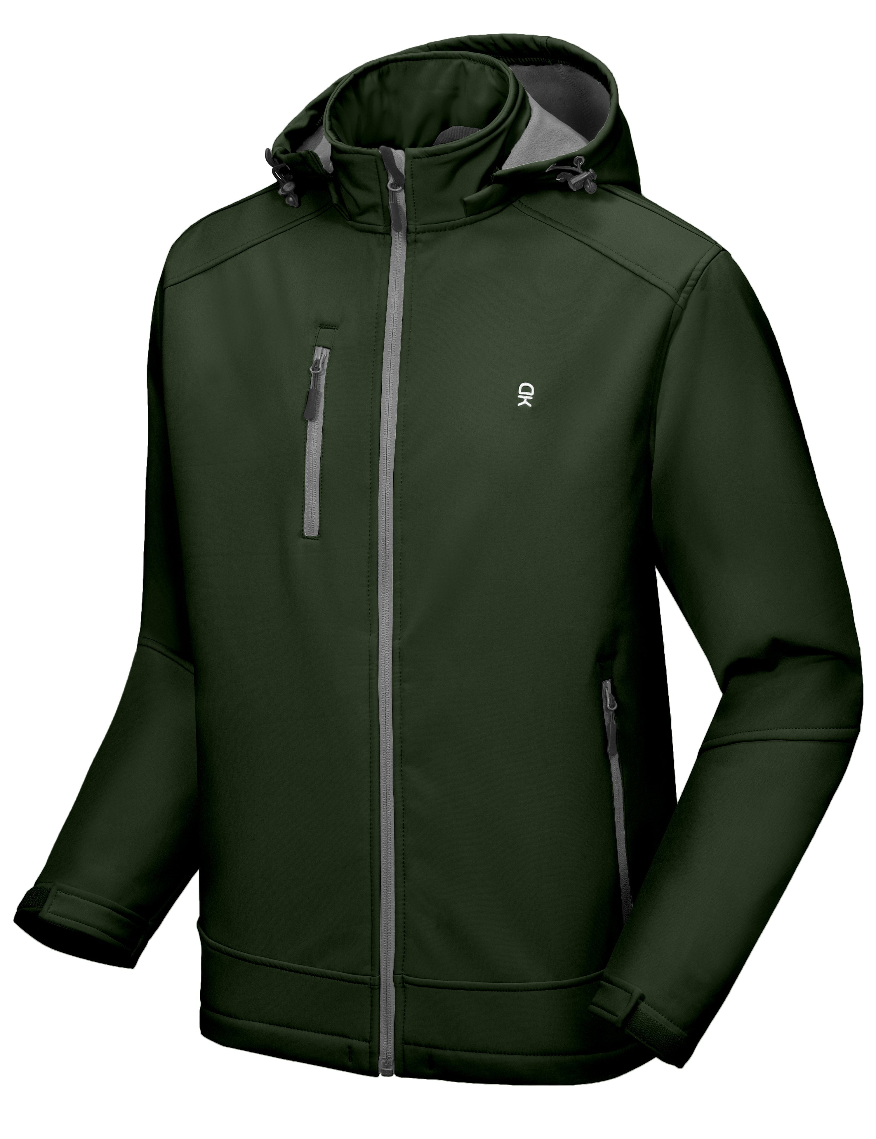 Little Donkey Andy Men’s Softshell Jacket with Removable Hood, Fleece ...