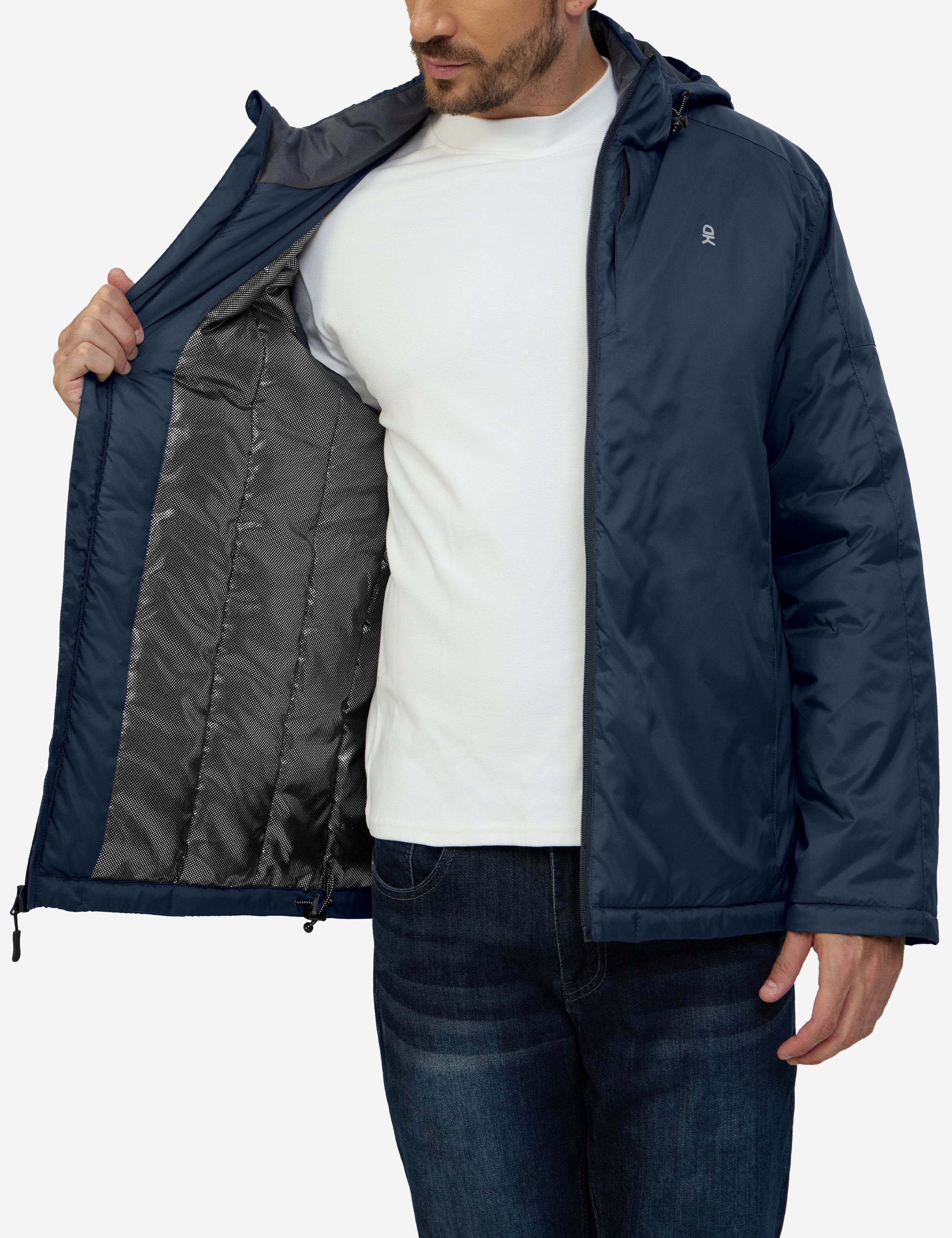 Little Donkey Andy Men's Winter Heat Reflective Jackets Water-Resistant ...