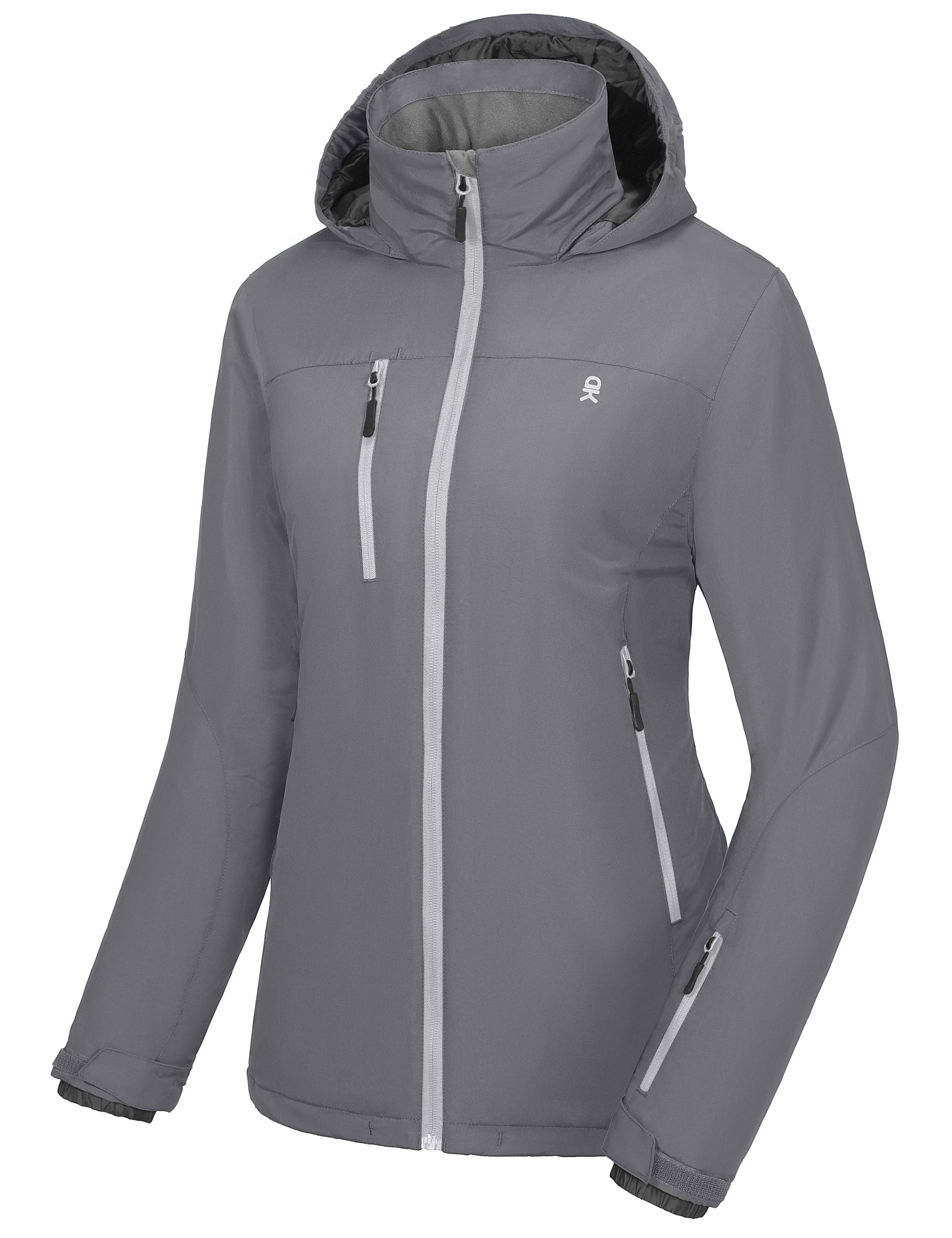 Little Donkey Andy Women's Insulated Jacket with Hood, Windproof Winter ...