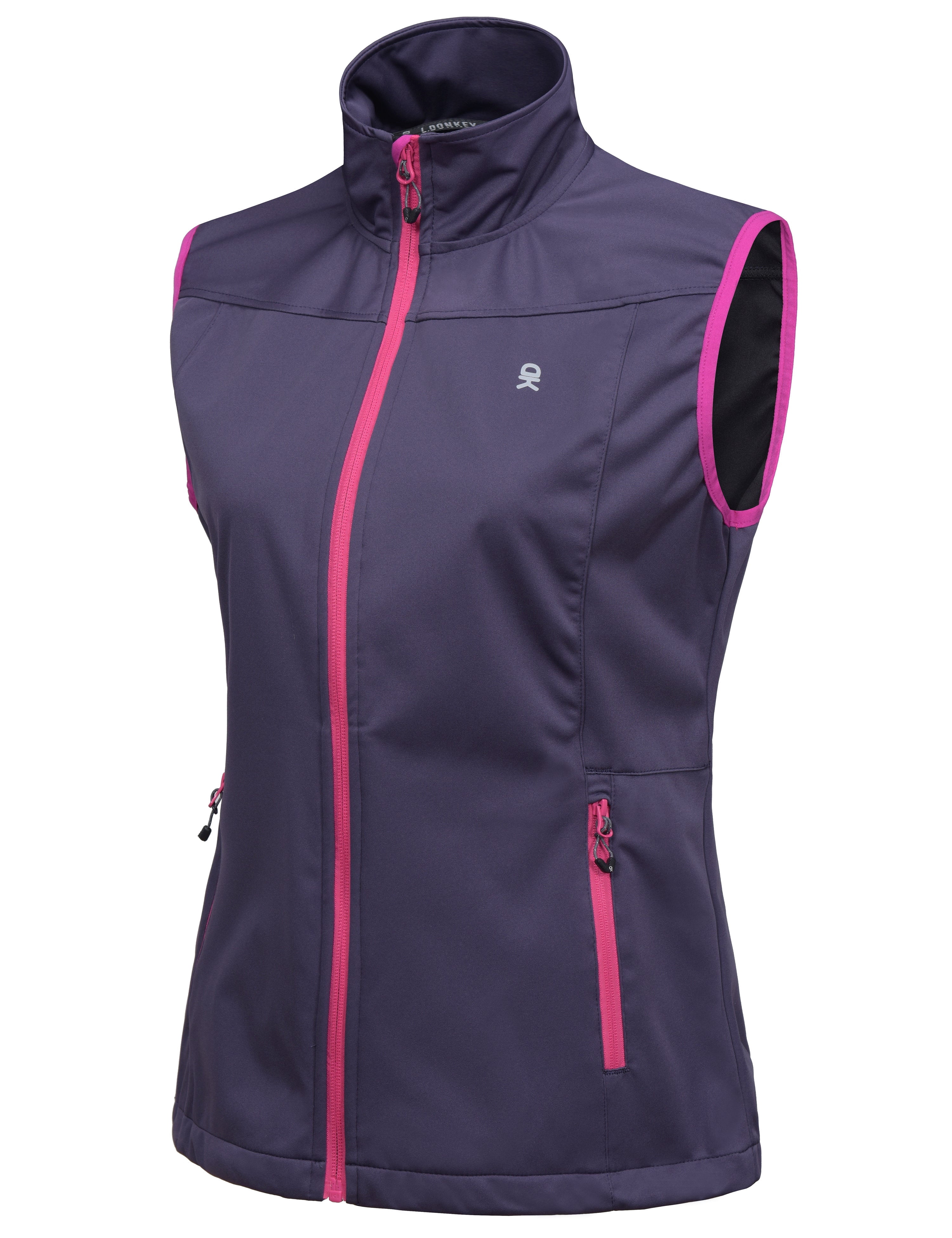 Little Donkey Andy Women's Lightweight Softshell Vest, Windproof ...