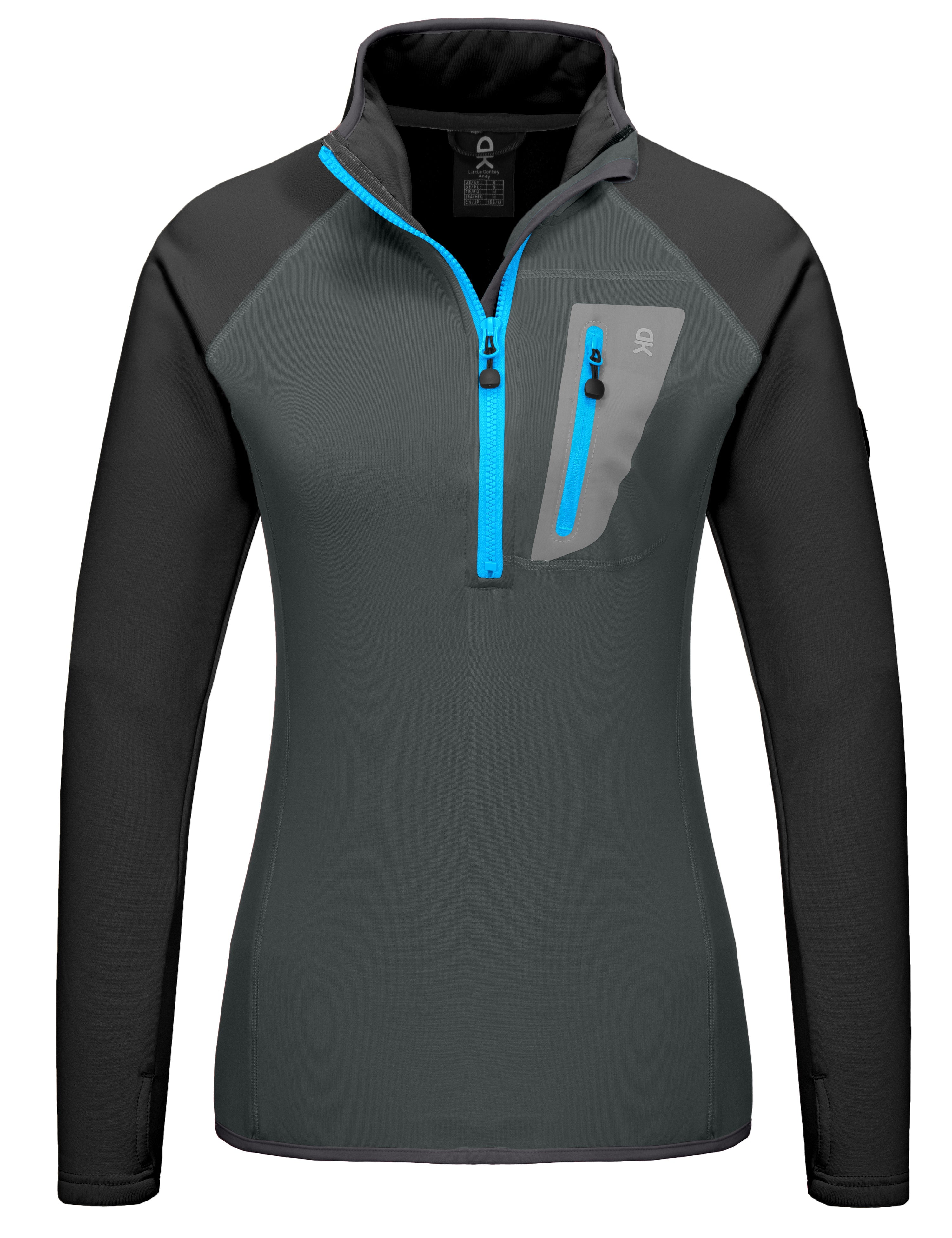 Little Donkey Andy Women's Half Zip Fleece Pullover Running Golf Jacket ...