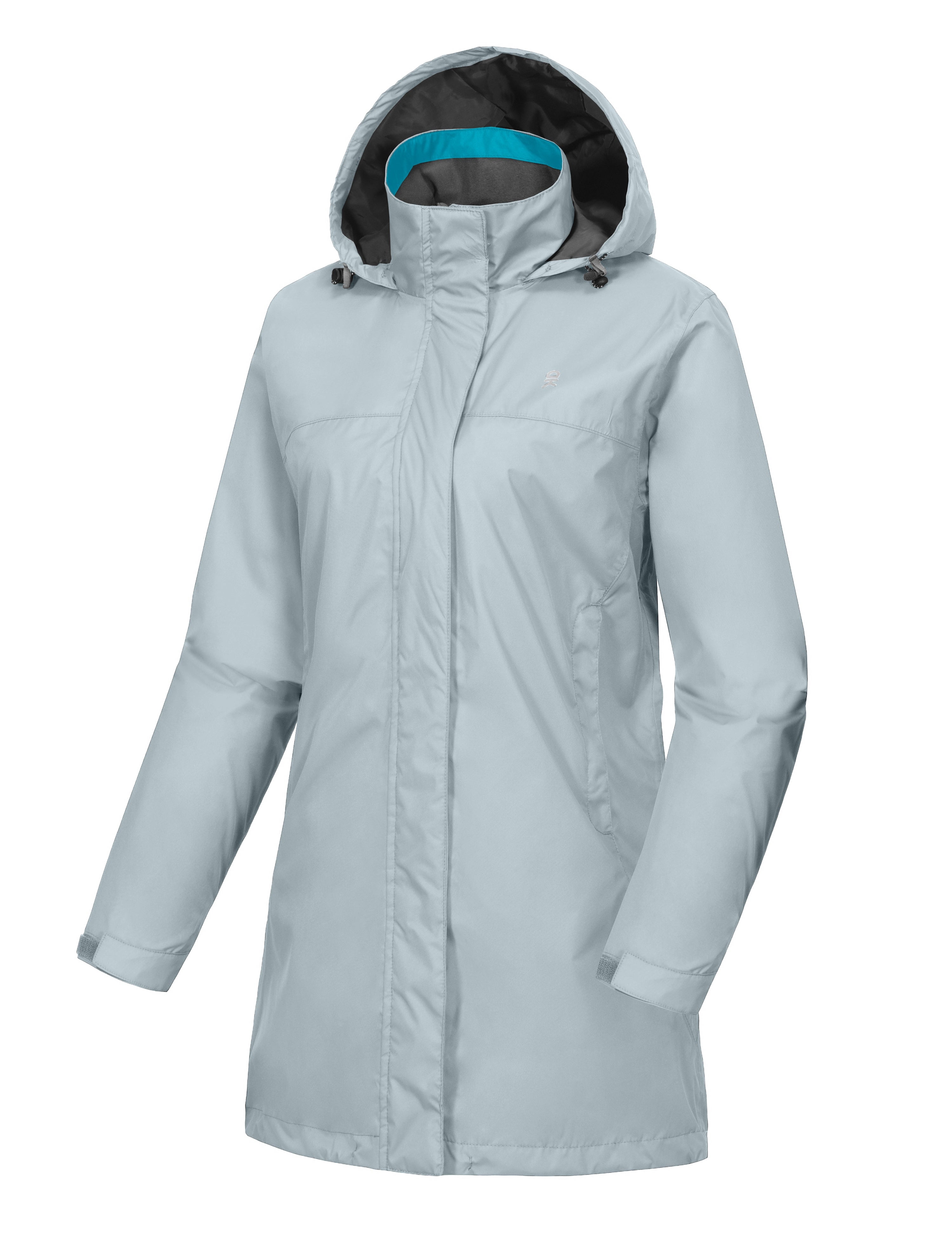 Little Donkey Andy Women’s Long Hooded Waterproof Rain Jacket ...