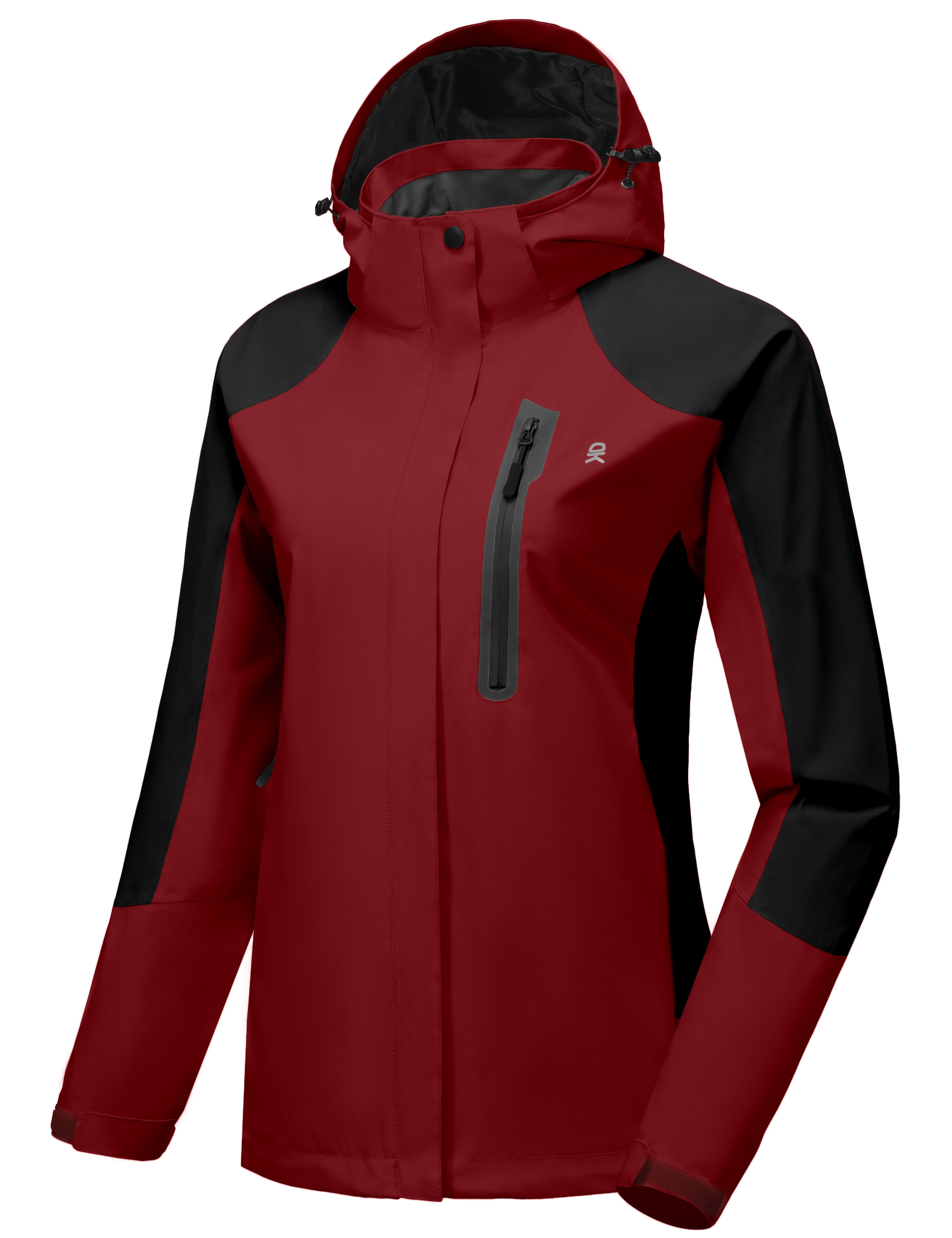 Little Donkey Andy Women's Rain Jacket with Detachable Hood Waterproof ...