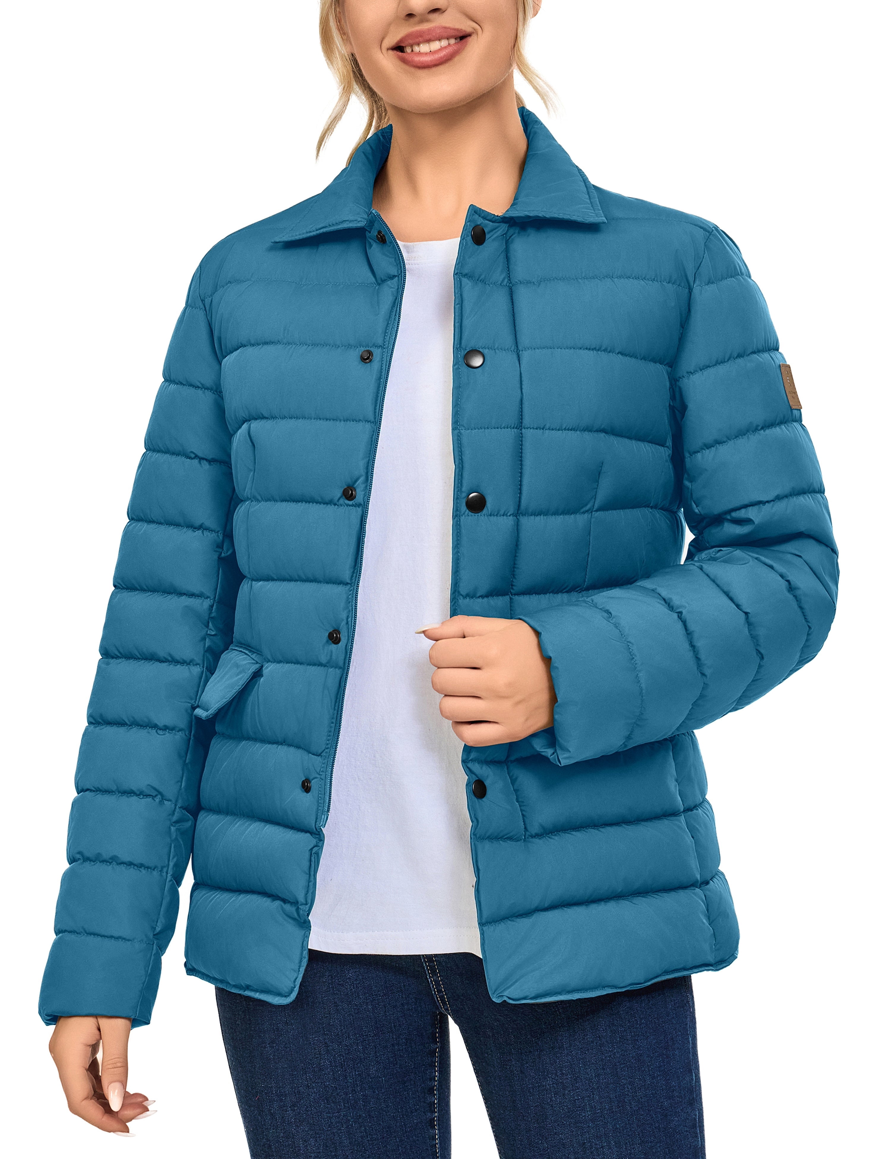 Little Donkey Andy Women's Warm Windproof Puffer Jacket Lightweight ...