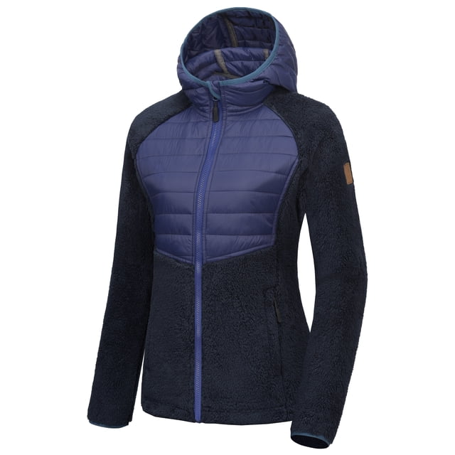 Little Donkey Andy Womens Insulated Hiking Jacket Warm Sherpa Fleece ...