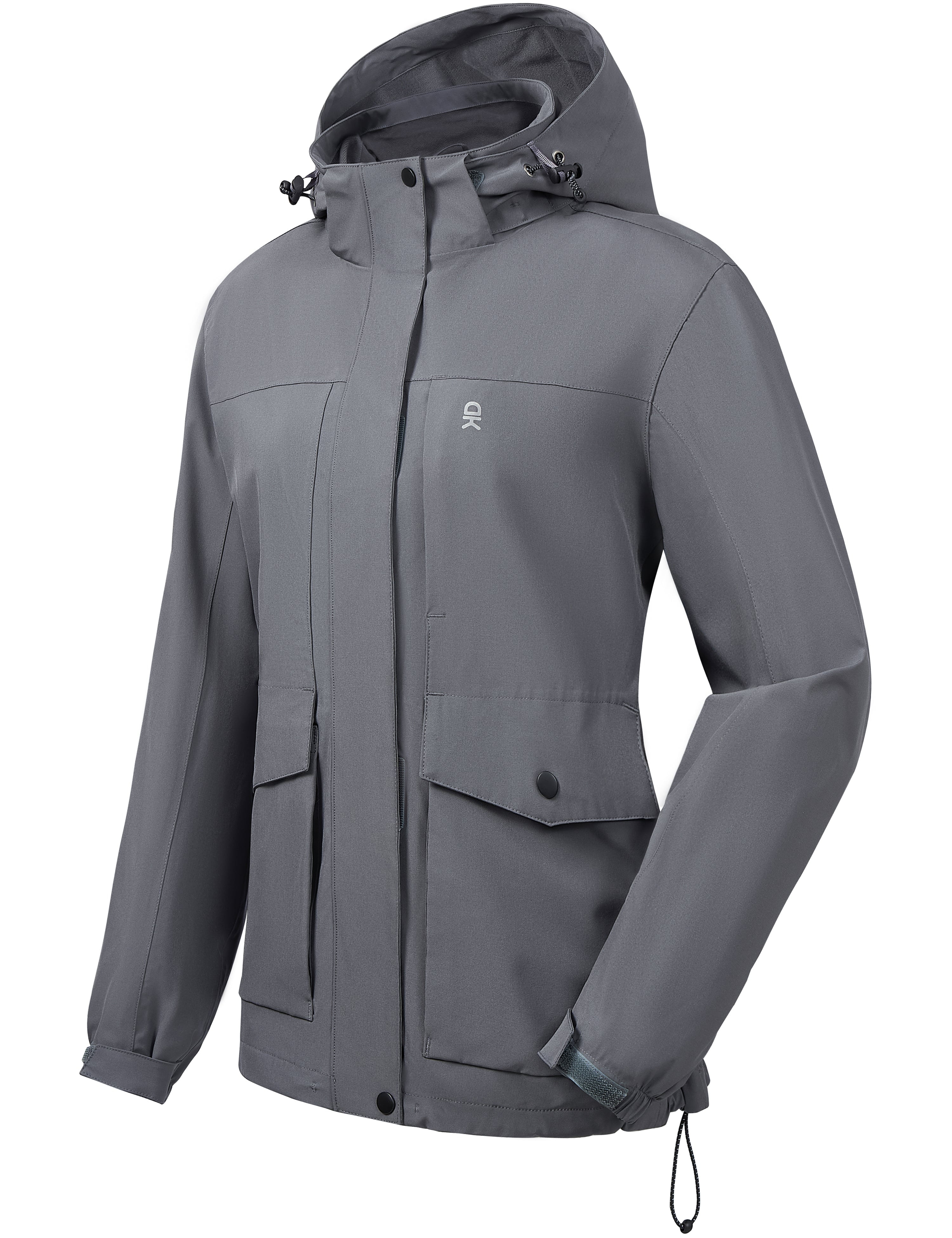 Little Donkey Andy Womens Waterproof Rain jacket with Hood Lightweight ...