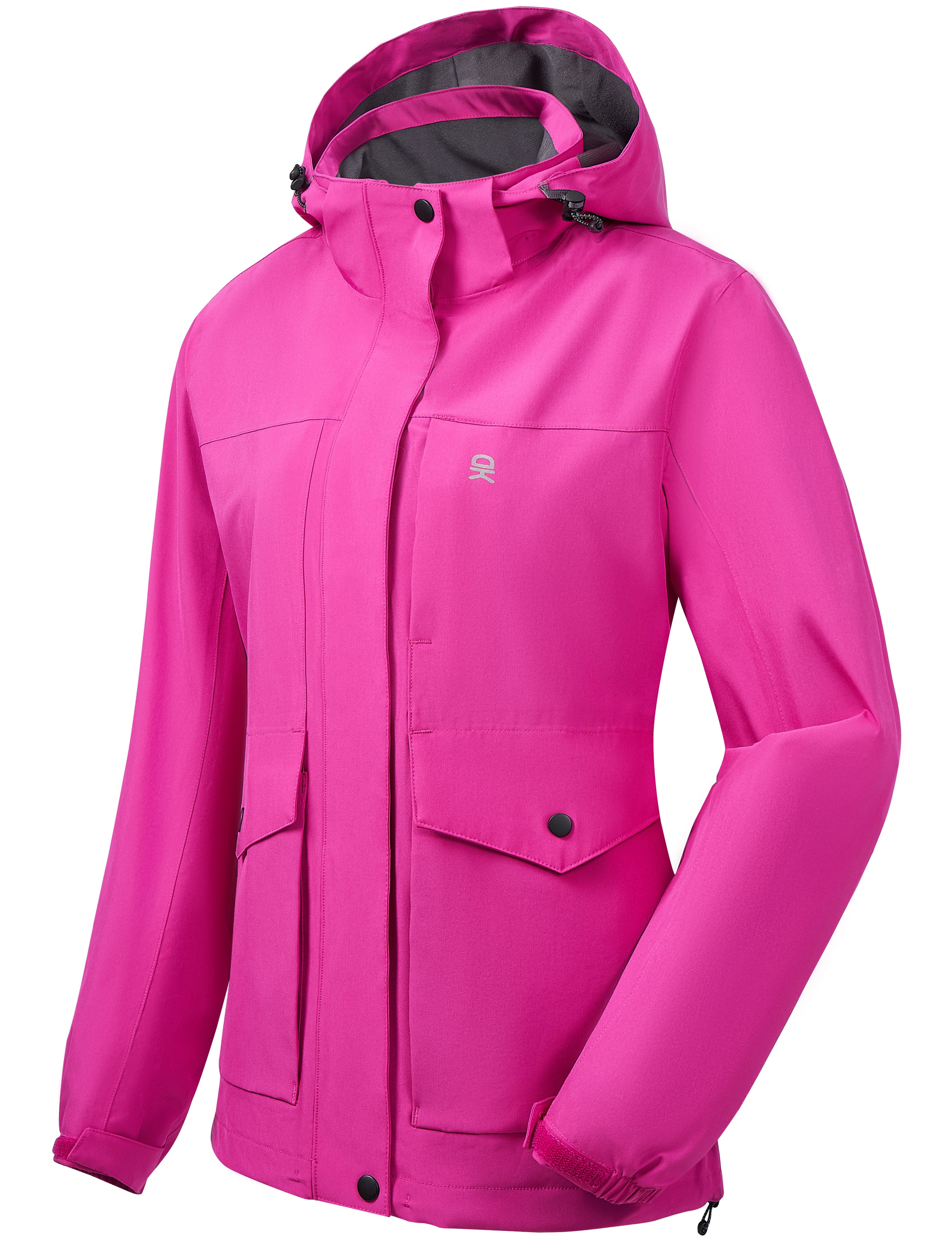 Little Donkey Andy Womens Waterproof Rain jacket with Hood Lightweight ...