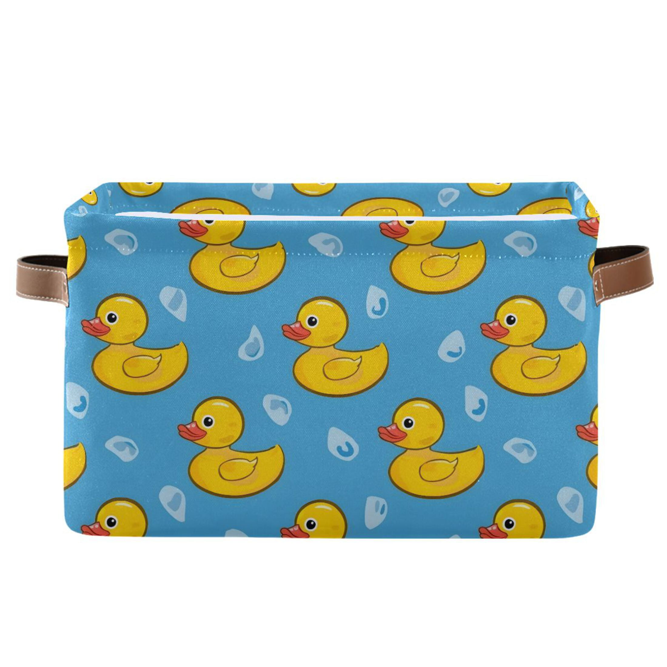 Little Duck on Water Storage Bins with Handle Fabric Organizer Basket ...
