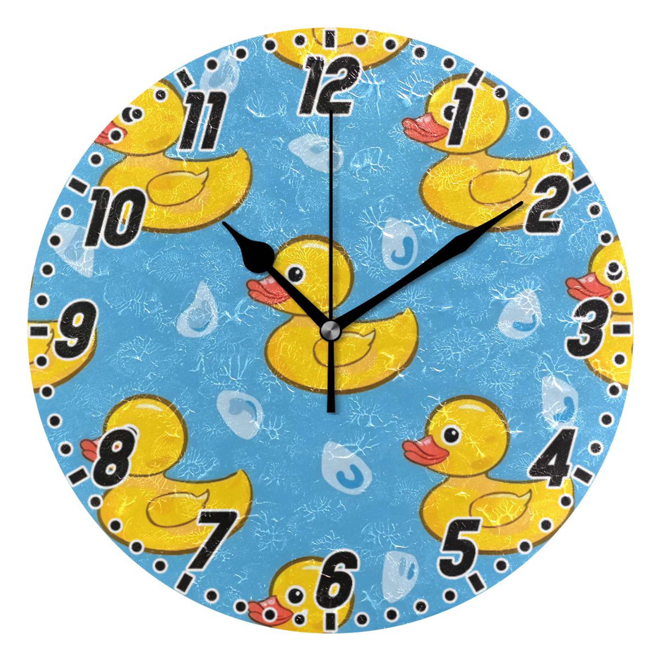 Little Duck on Water Wall Clock 9.8 inch Battery Operated Clocks Non ...