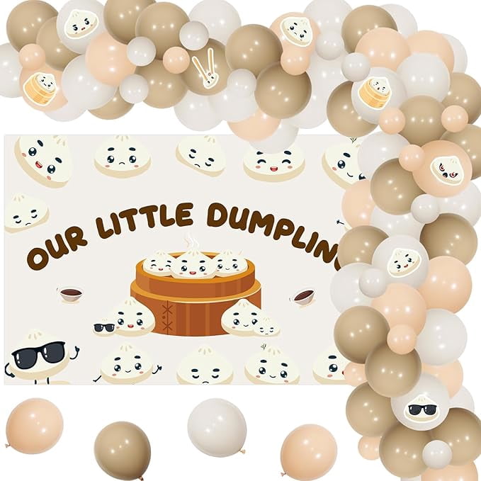 Little Dumpling Baby Shower Decorations Dumplings Balloon Garland Kit ...