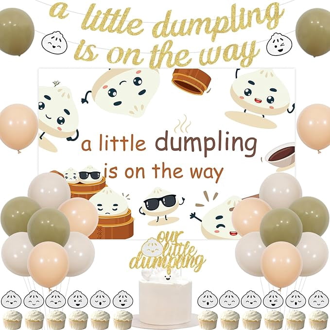 Little Dumpling Baby Shower Decorations, A Little Dumpling Is On The ...