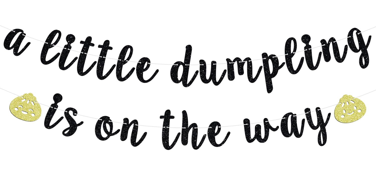 A Little Dumpling FEV6 is on the Way Banner, Dumpling Theme Baby Shower ...