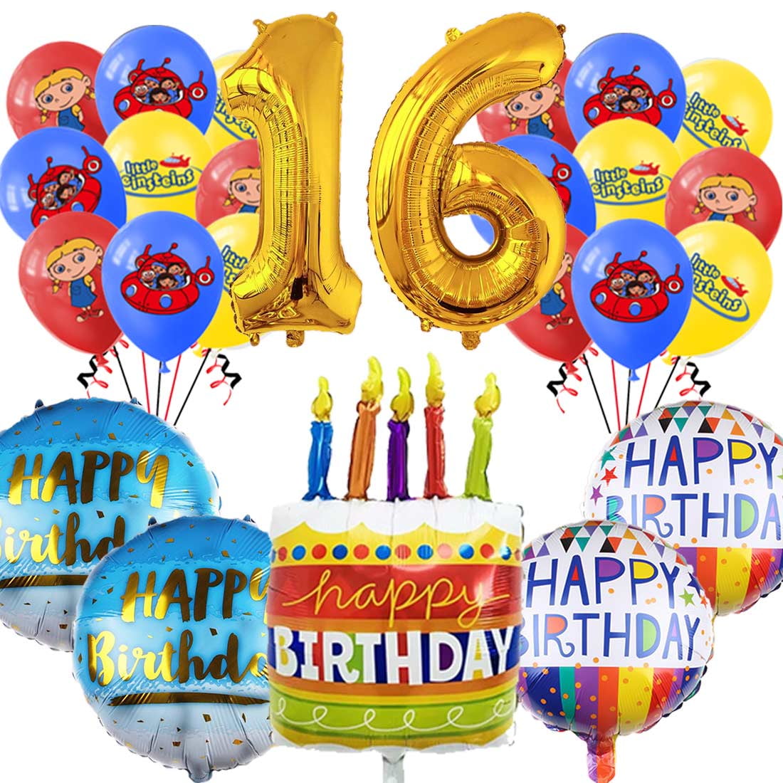 Little Einsteins Balloons Party Supplies 16th Big Number Decorations ...