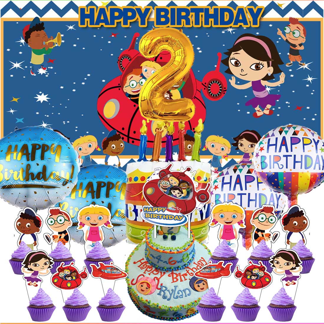 Little Einsteins Party Supplies Decor 2nd Kit Balloons Birthday Cake ...