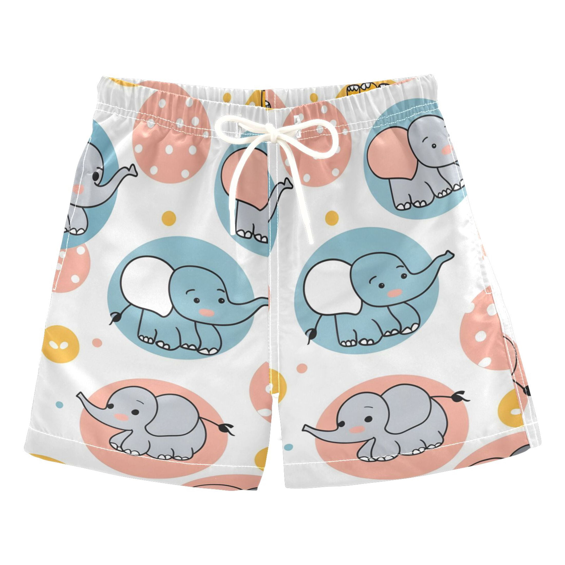 Little Elephants in Circles Boys' Swim Trunks Board Shorts Beach Pants ...