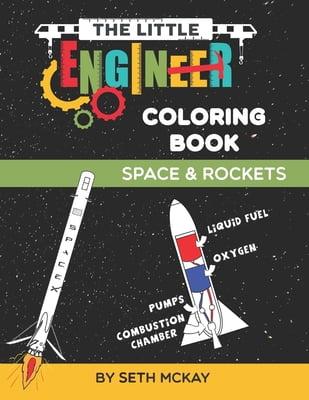 Pre-Owned The Little Engineer Coloring Book: Space and Rockets: Fun and ...