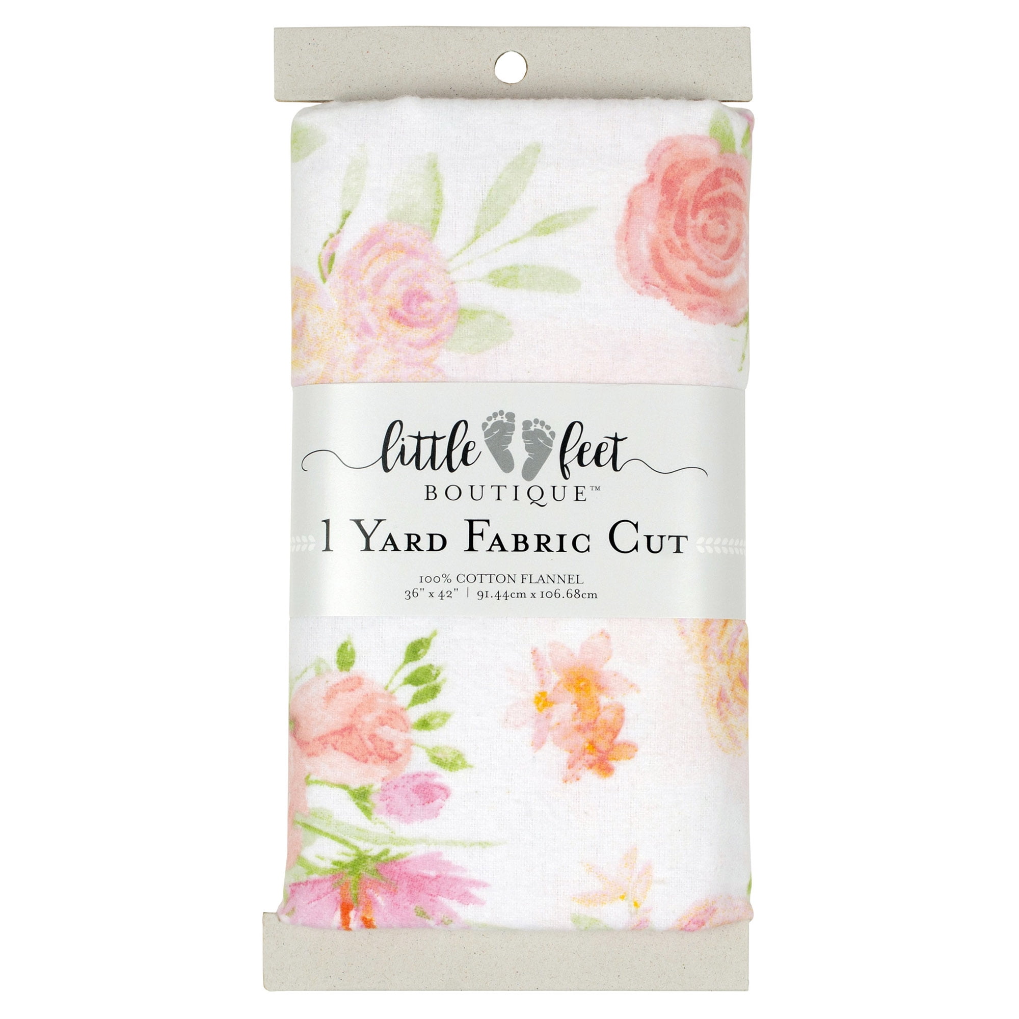 Little Feet Boutique 36"x42" Cotton Flannel Floral Precut Sewing ...