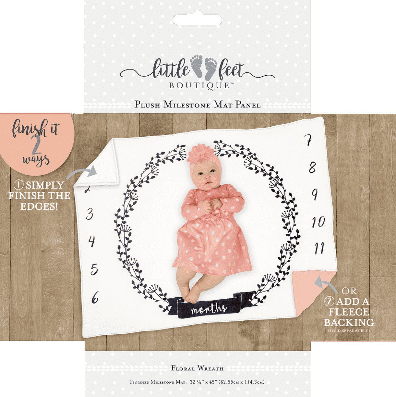 Little Feet Boutique Floral Wreath Milestone Mat Sewing Craft Kit ...