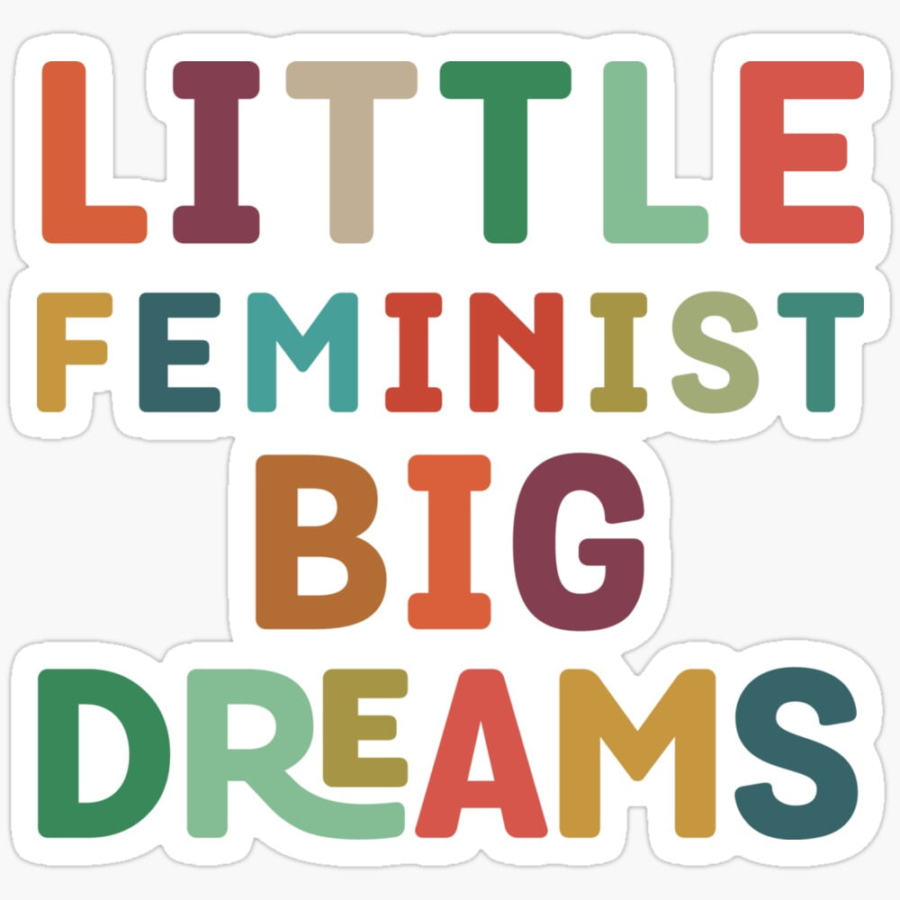 Little Feminist Strong Women Feminism Gift For Girls Sticker Phone Decal Water Bottle Stickers ...