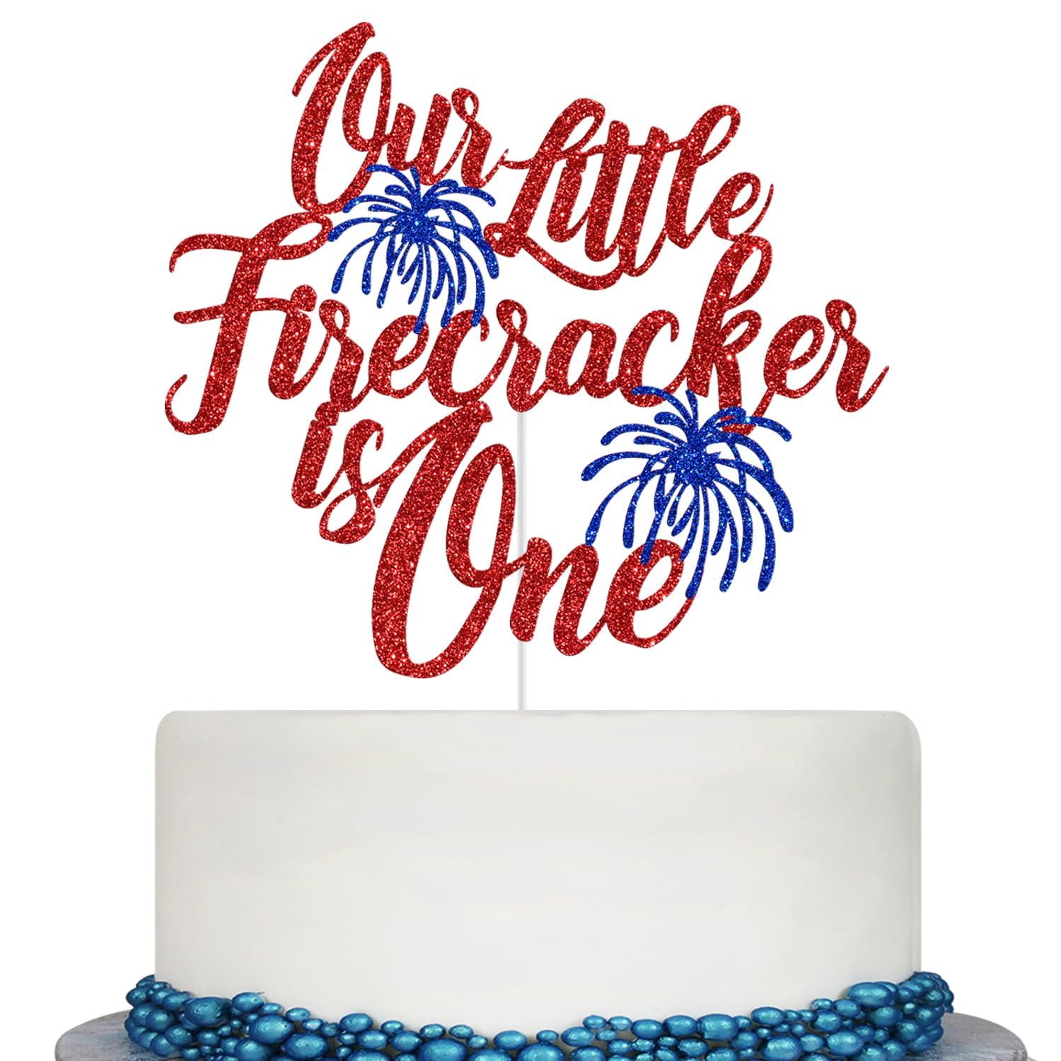 Our Little FirecrackerTRDN is One Cake Topper, Patriotic Theme 1st ...