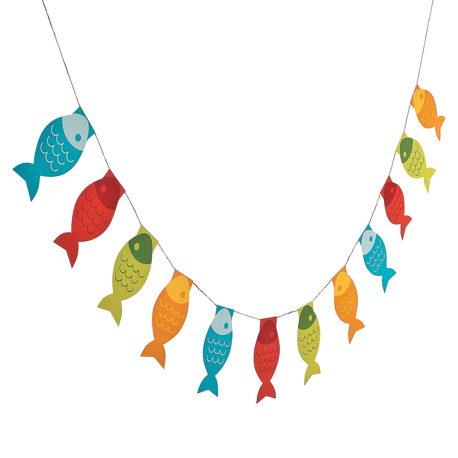 Little Fisherman Fish Pennant Banner - Party Decor - 1 Piece - Walmart.com