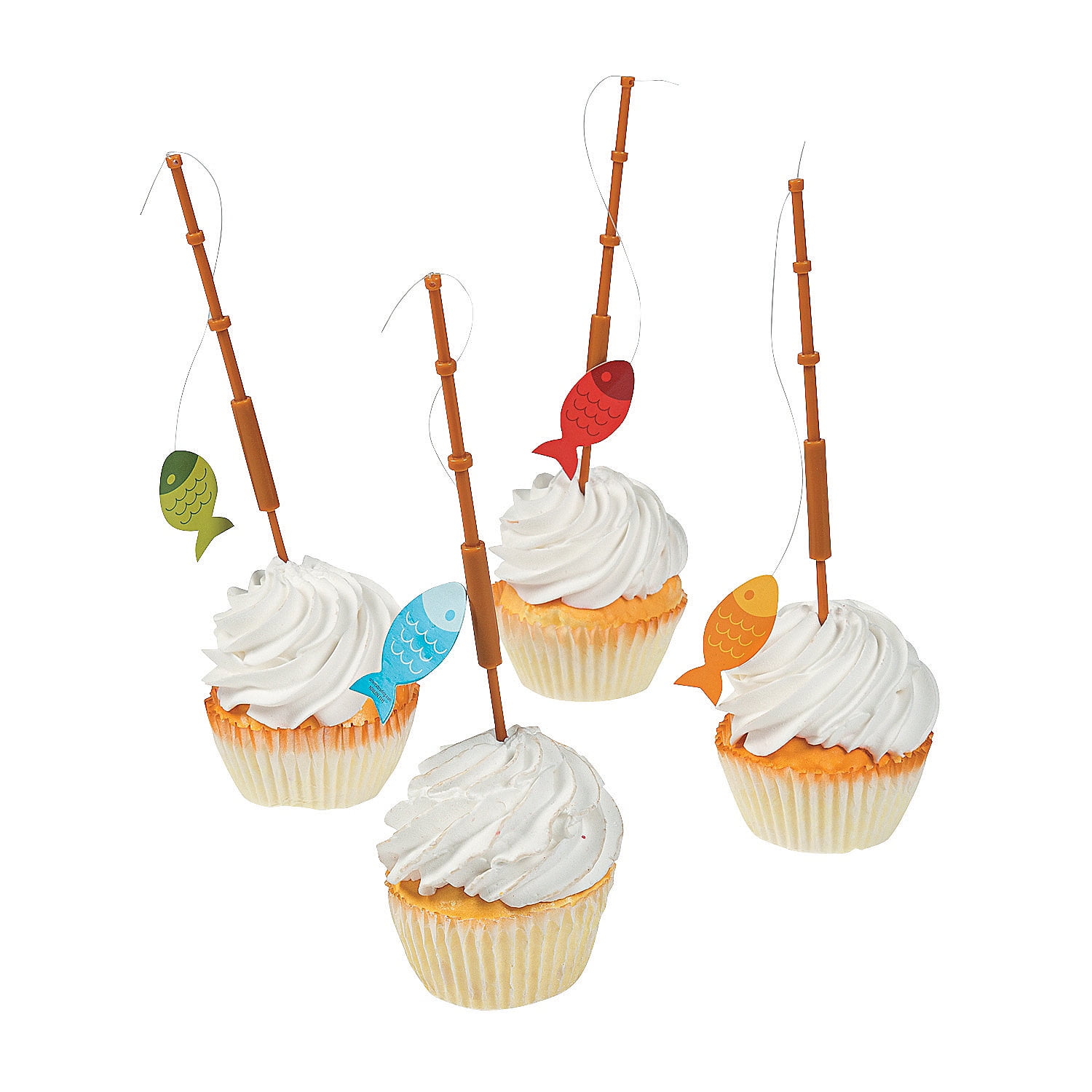 Little Fisherman Fishing Pole Picks - Party Supplies - 25 Pieces ...