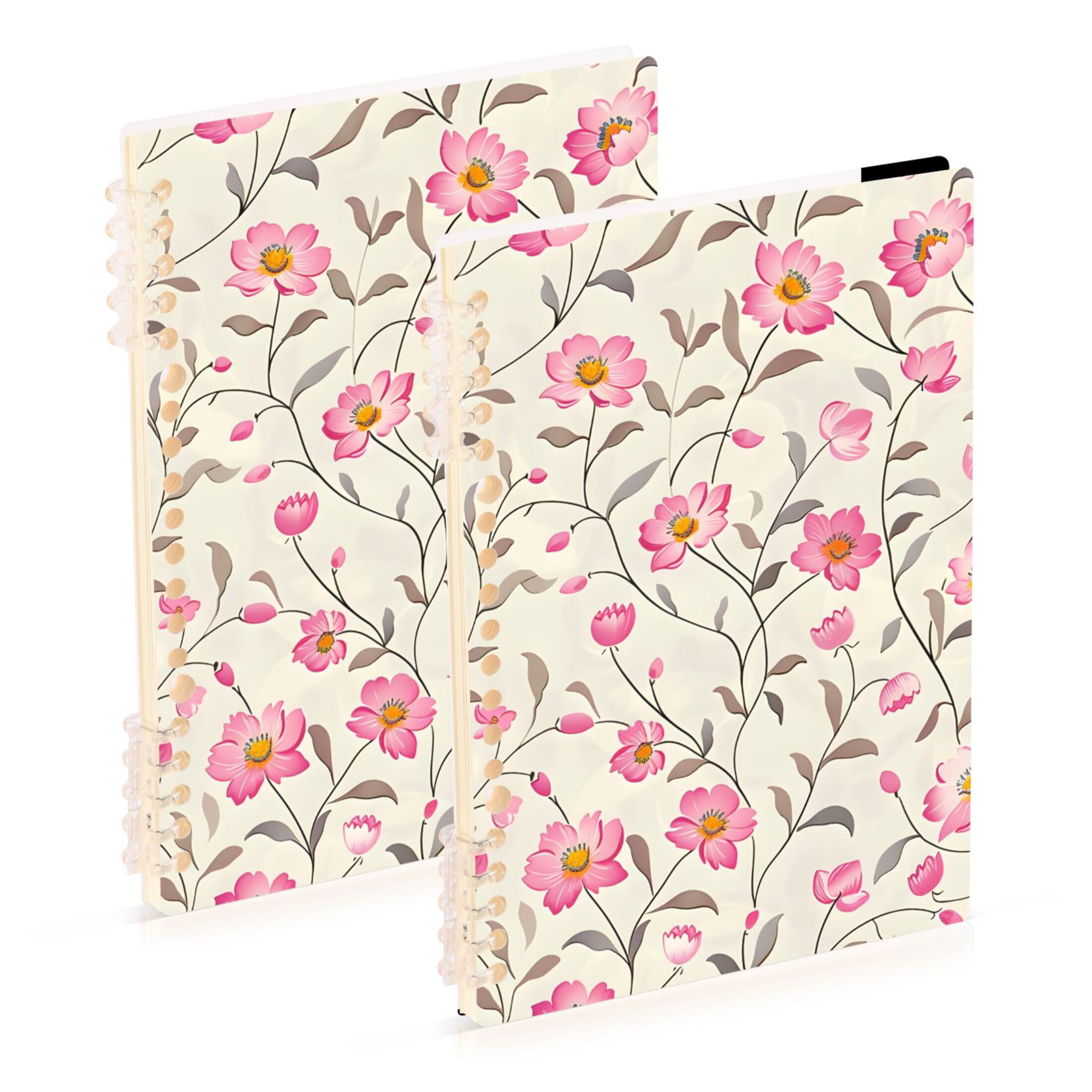 Little Flowers Floral Ring Binder Notebook Journey Note Diary College ...