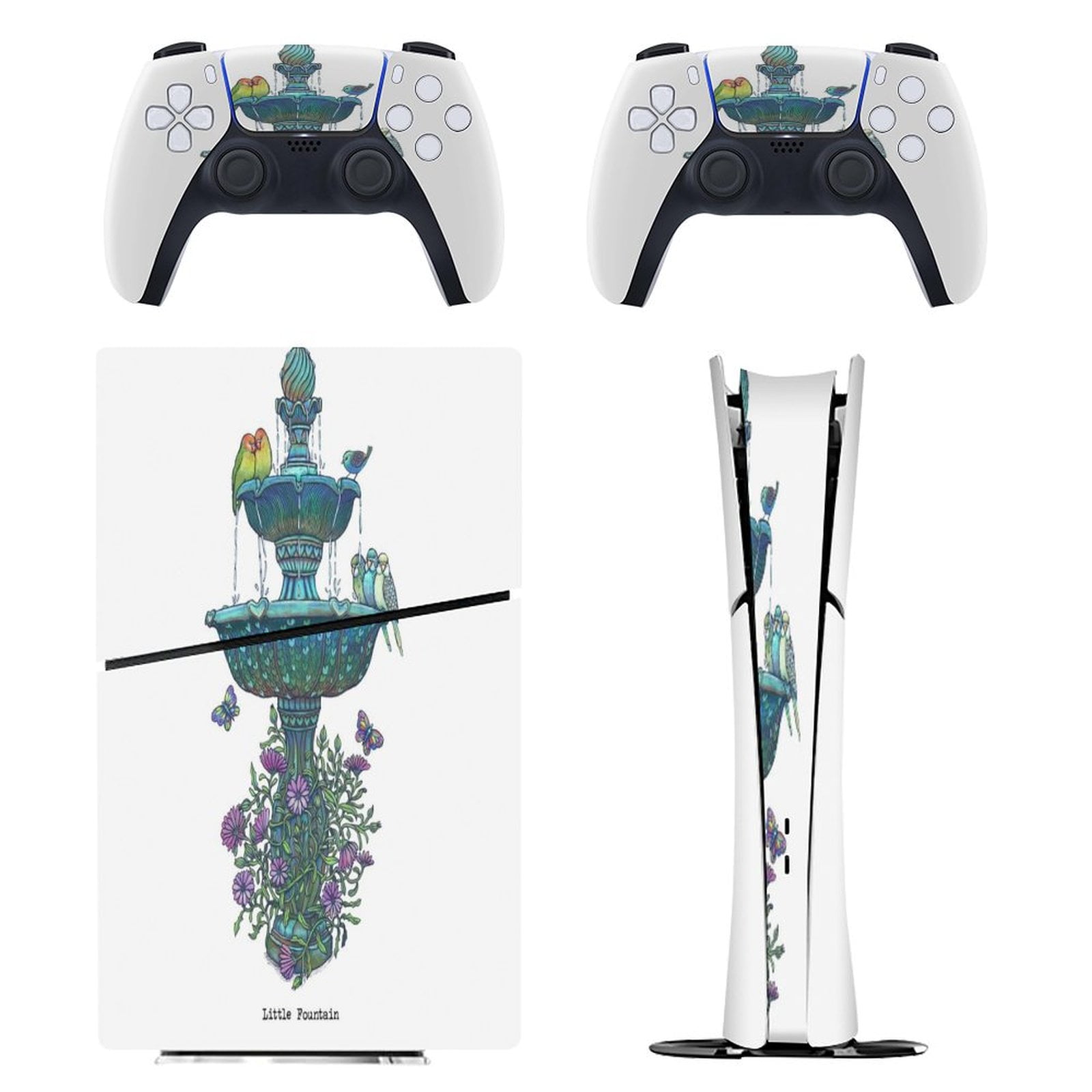 Little Fountain PS5/PS5 Pro/PS5 Slim Digital Disc Skin Sticker For ...
