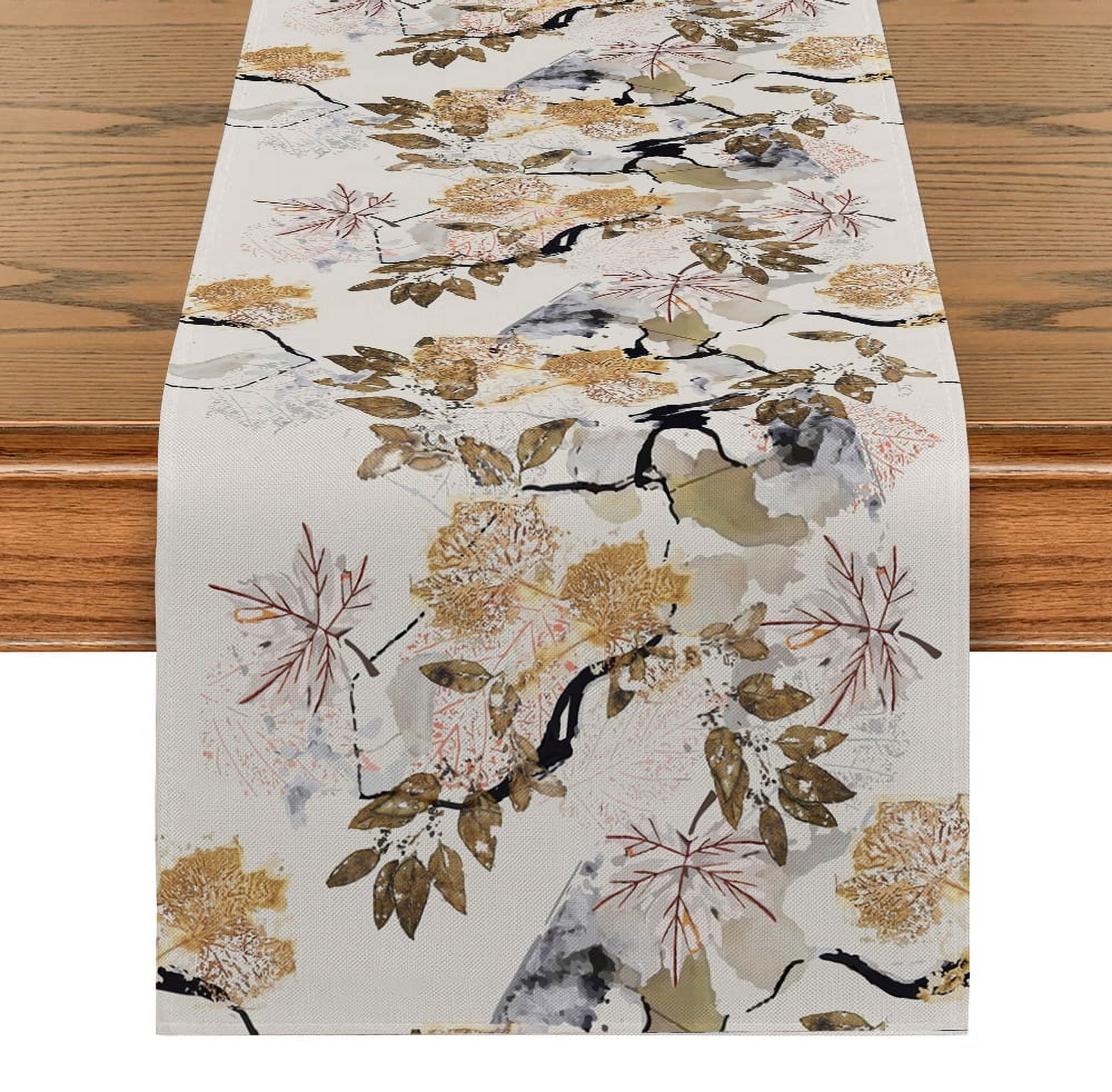 Little Fresh Lily Pattern Table Runner Wedding r Flower Clusters Cover ...