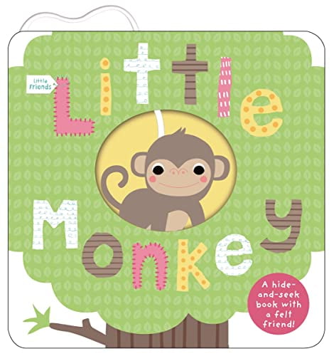 Pre-Owned Little Friends: Little Monkey: A Hide-And-Seek Book with a Felt Friend Paperback ...
