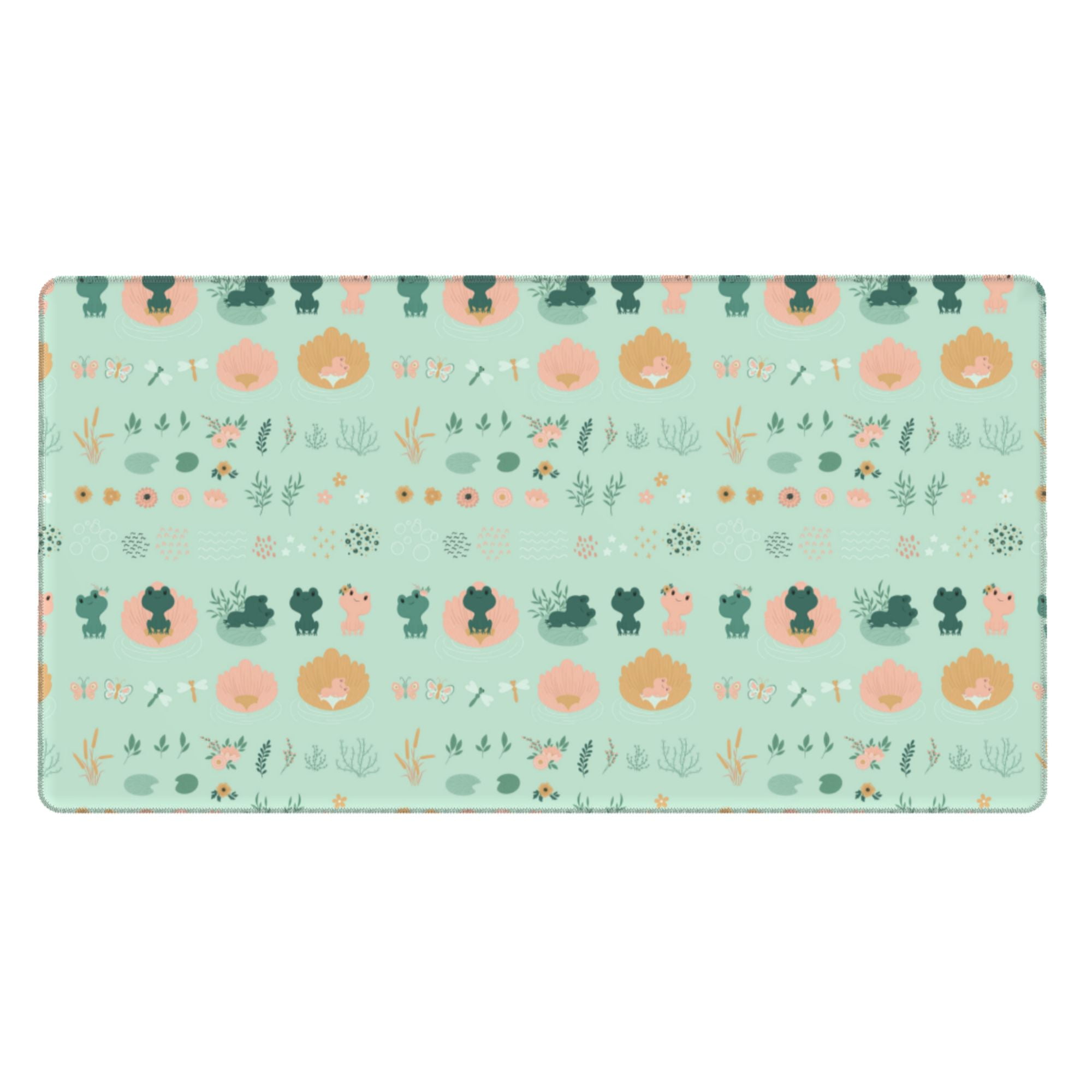 Little Frogs Pattern Large Gaming Mouse Pad, Large Keyboard Pad,Desk ...