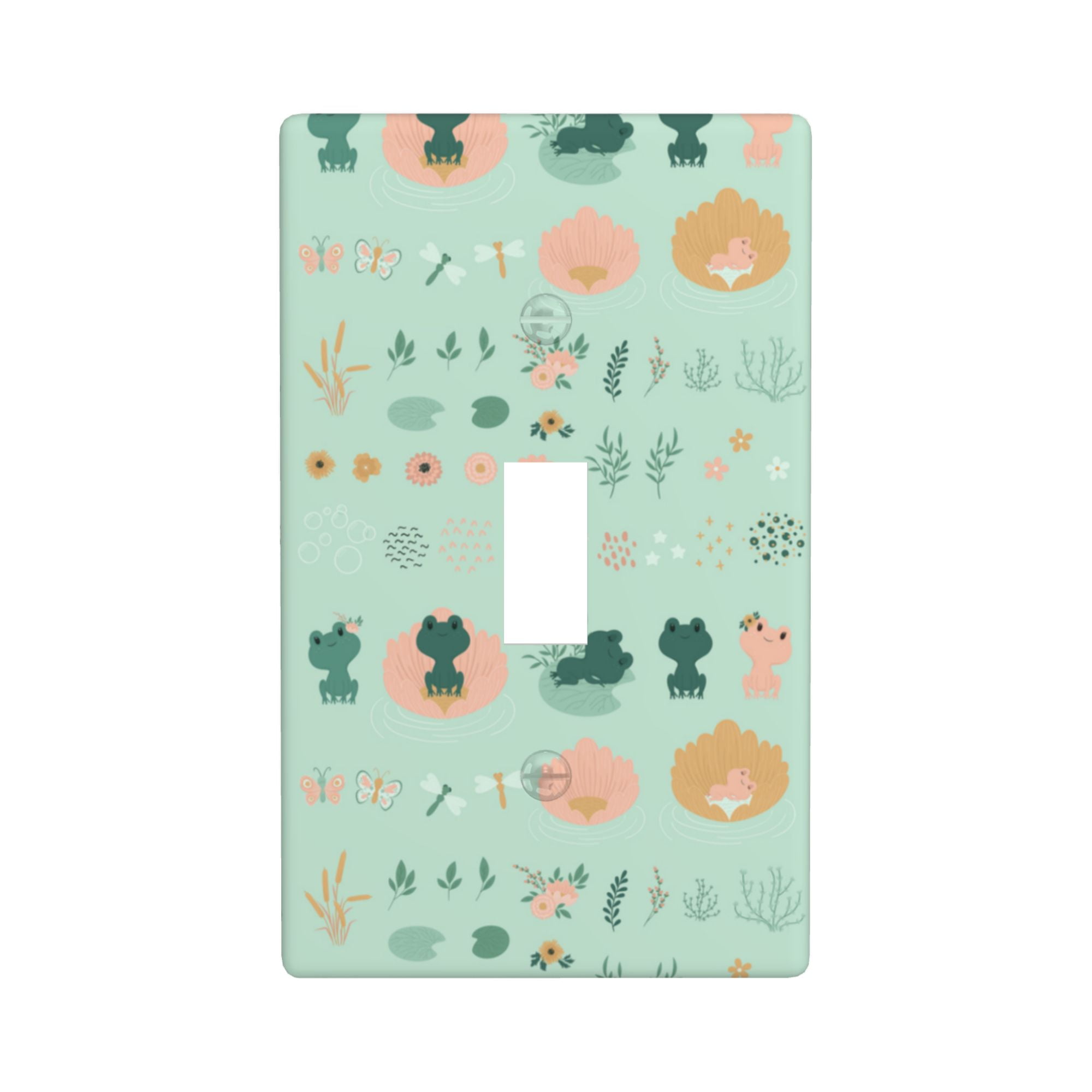 Little Frogs Pattern Single Toggle Light Switch Plate Decorative Wall ...