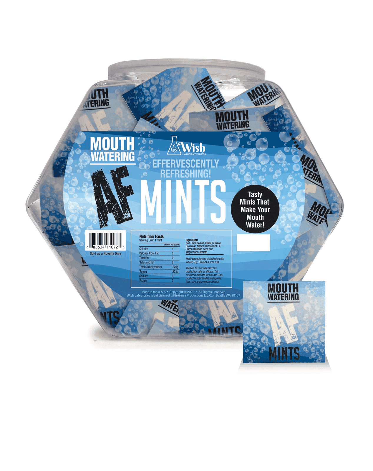 Little Genie,Mouth Watering AF Mints, Bowl of 100 Packs - Walmart.com