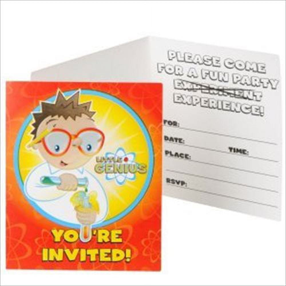Little Genius Invitations w/ Envelopes (8ct) - Walmart.com