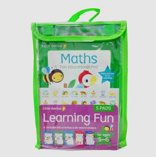 Little Genius Learning Fun 5-Book Set (Handwriting/Math/Phonics/Time ...