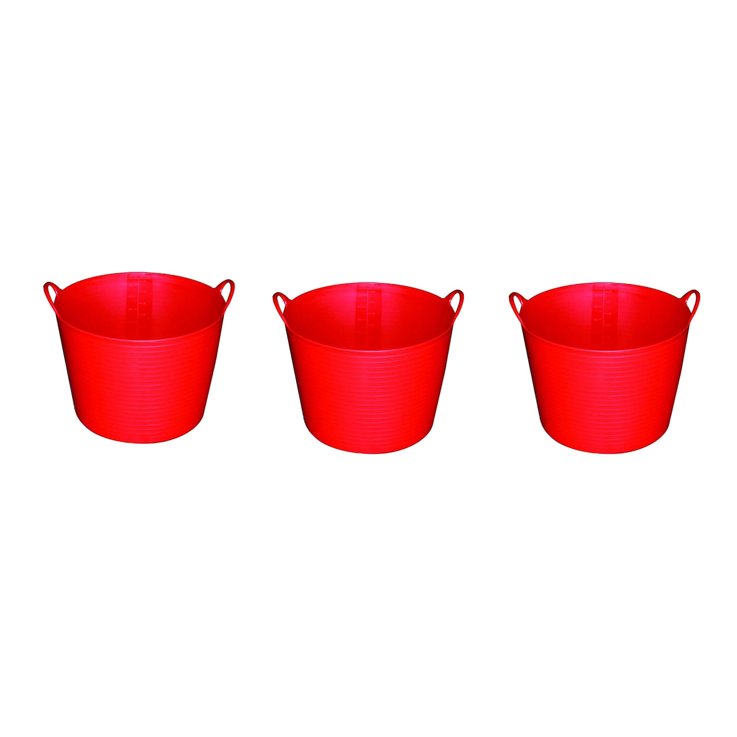 Little Giant 11 GA. Heavy Duty Farm Bucket Rubber Flex Tub w/Handles (3 ...