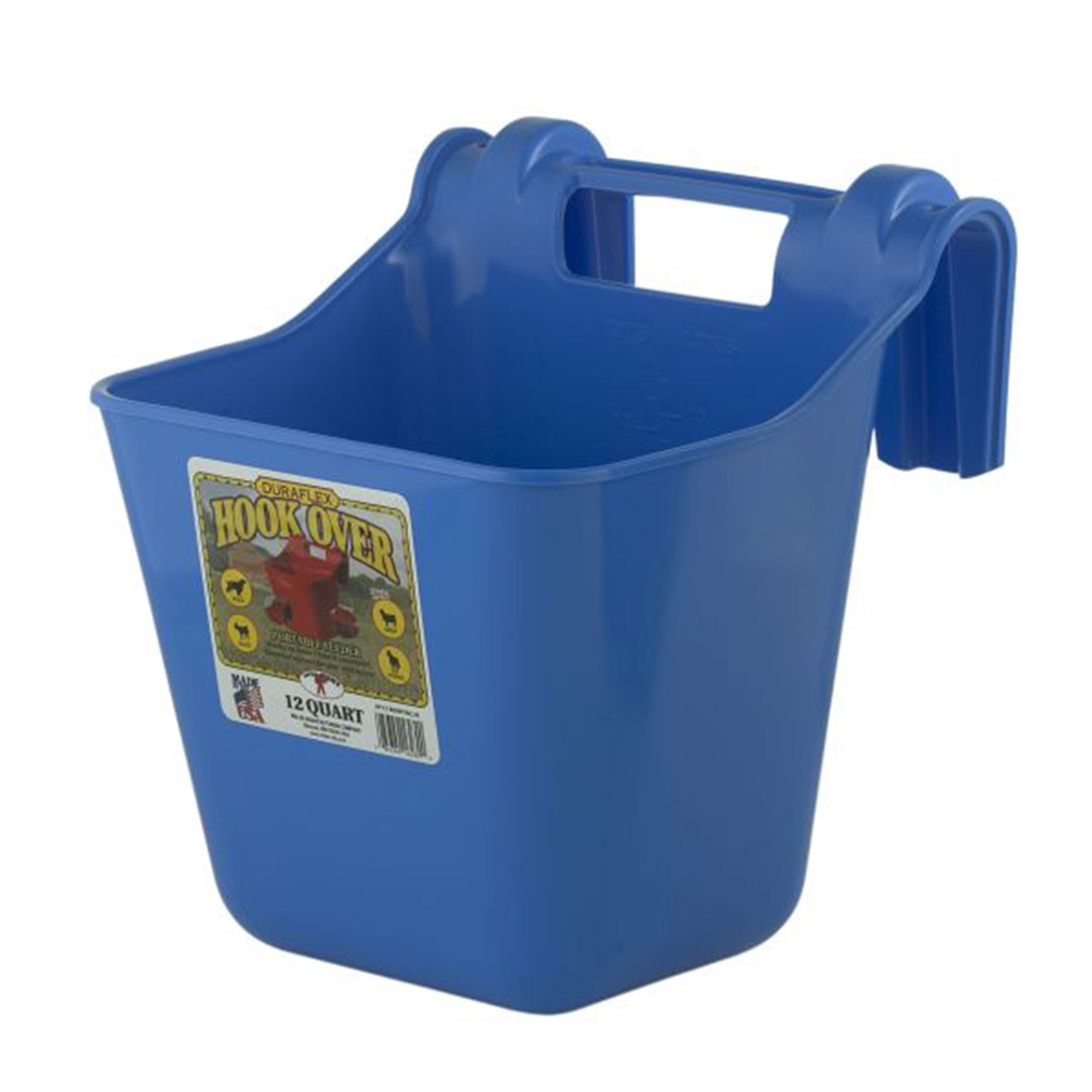 Little Giant 12 qt. Mountable Livestock & Pet Hook Over Feeder, Berry ...