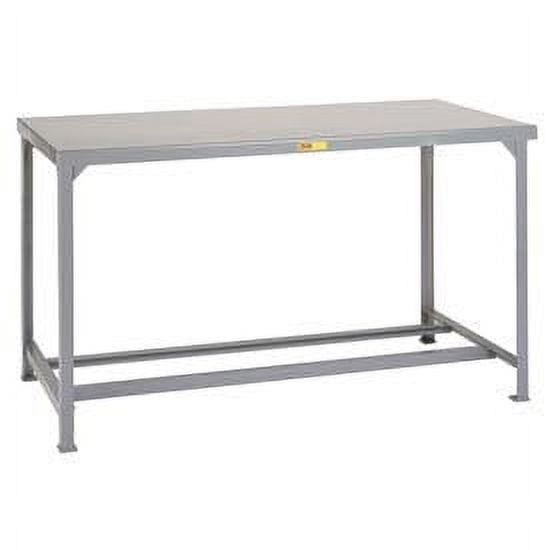 Little Giant® Square Edge Welded Workbench w/Open Base, 36 x 84, Steel ...