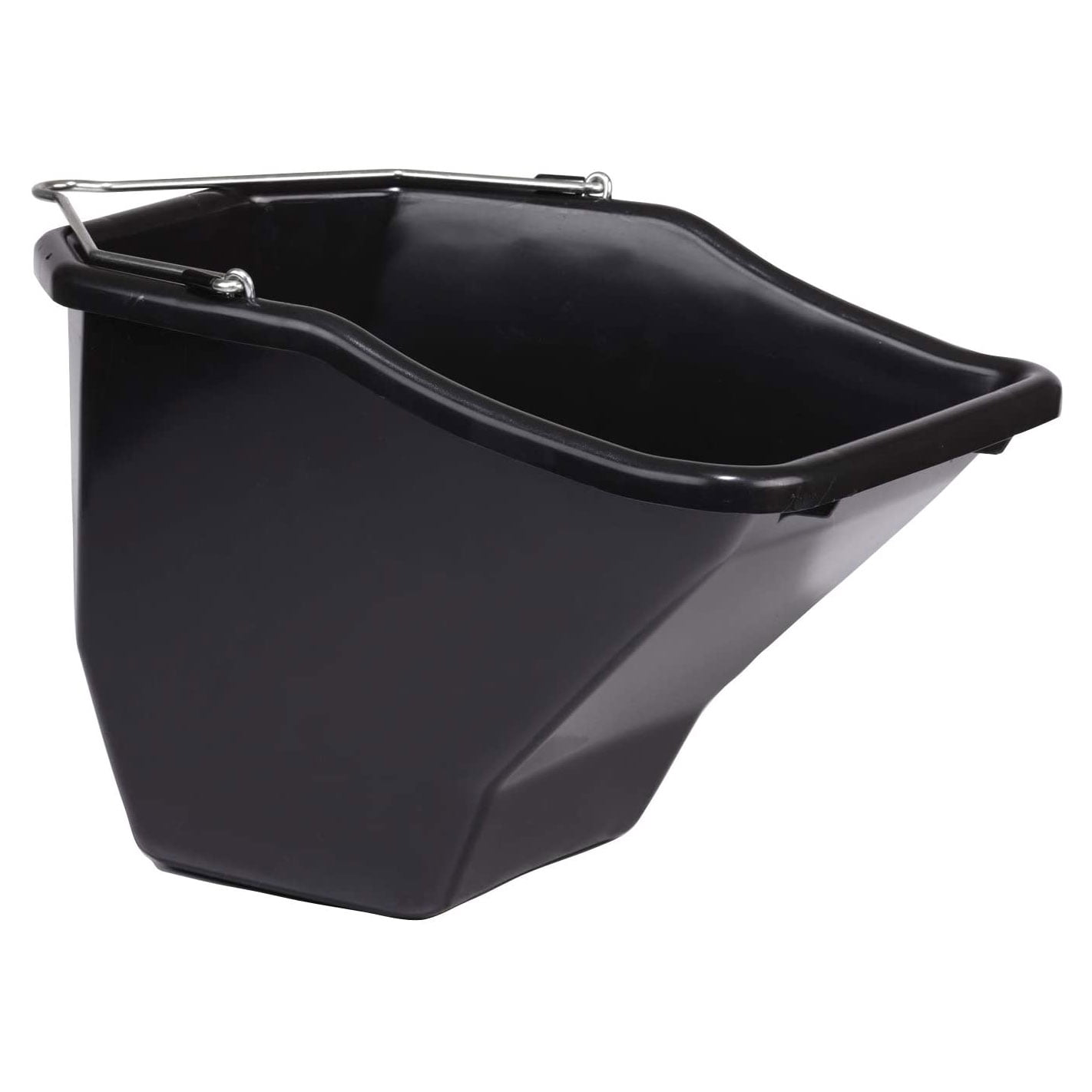 Little Giant 20 Quart. Plastic Flat Back Livestock Feed Bucket, Black ...
