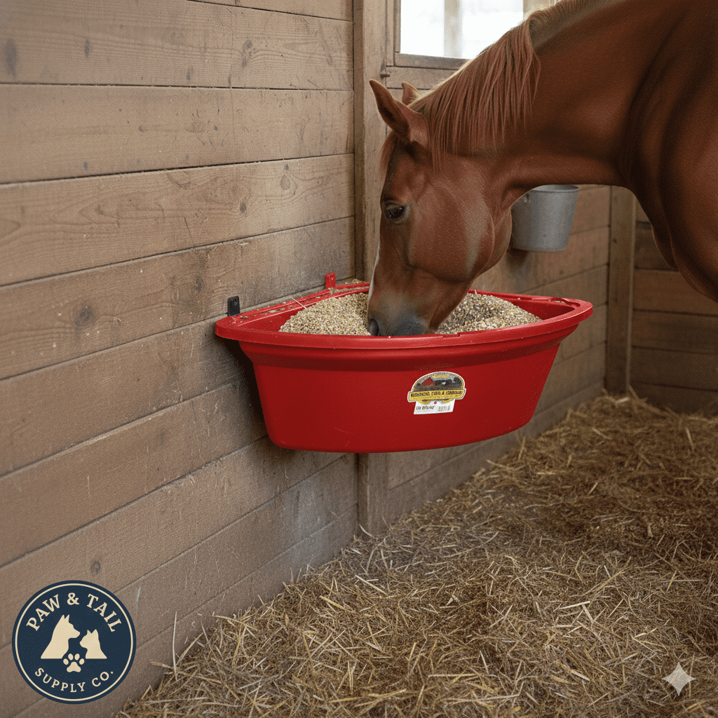 Little Giant Plastic Corner Feeder 26 Quart Space-Saving Livestock Feed ...