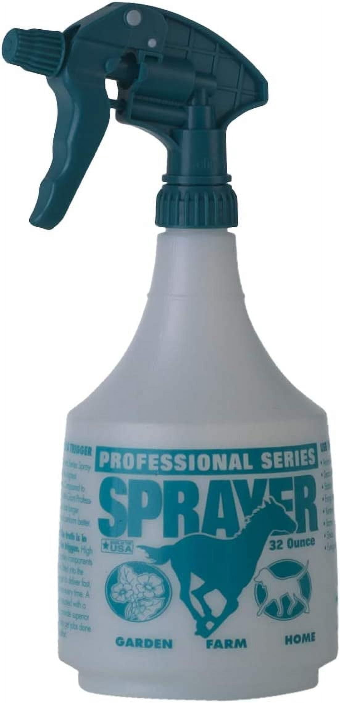 Little Giant 32 Ounce Plastic Spray Bottle With Teal Adjustable Nozzle ...