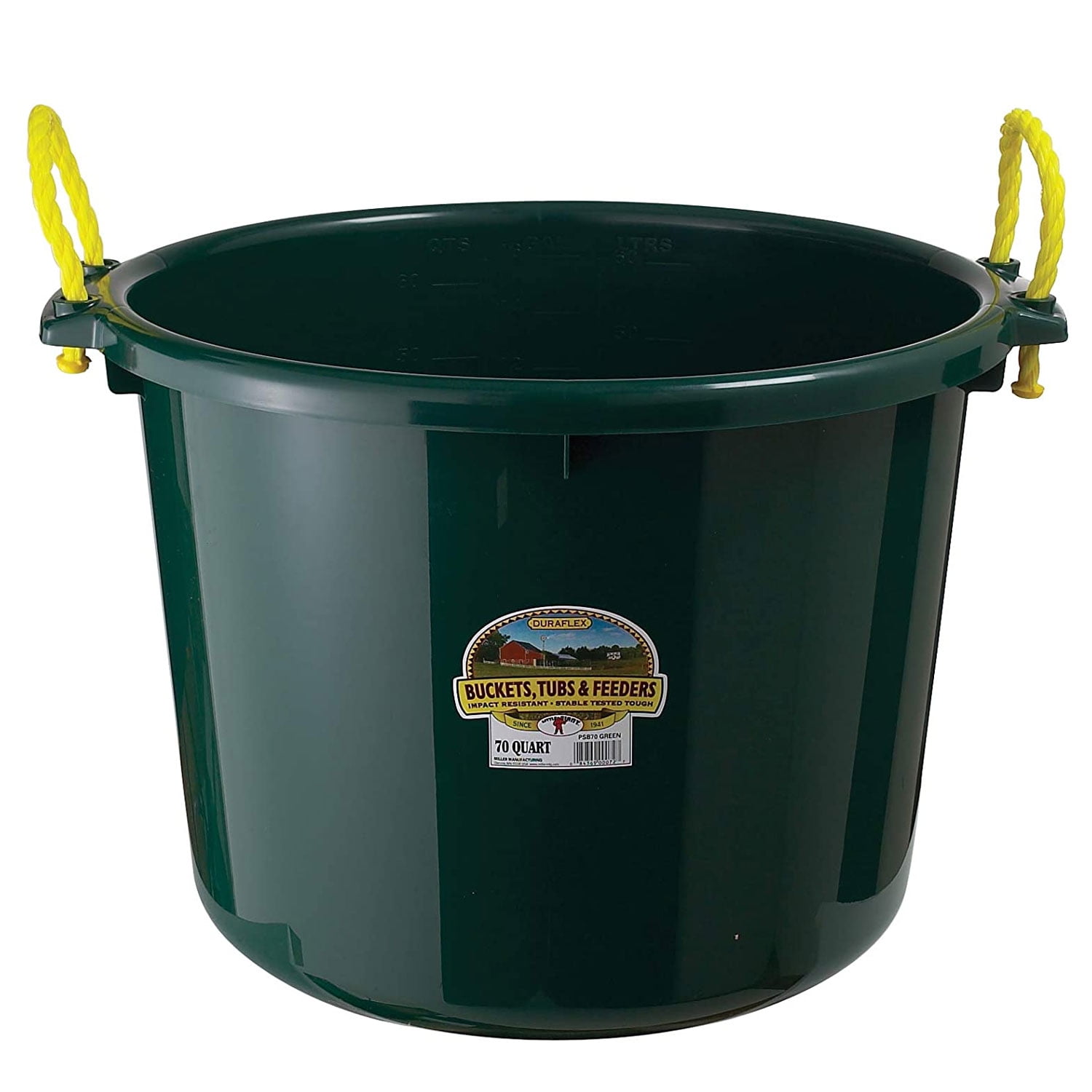 Little Giant Extra Large 70 Quart Plastic Rope Handled Green Muck Tub ...