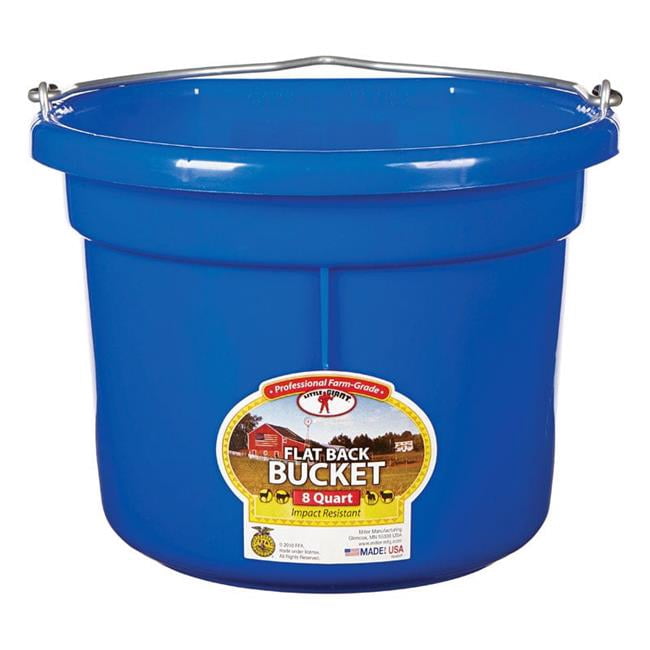 Little Giant 7404106 8 qt. Flat-Back Bucket, Blue - Walmart.com