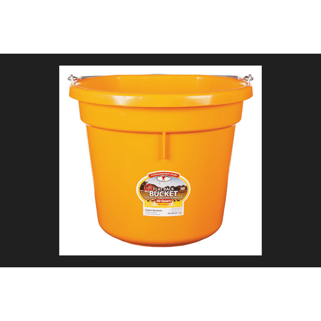 Miller Mfg Co Inc P-Little Giant Plastic Flat Back Bucket- Orange 20 ...