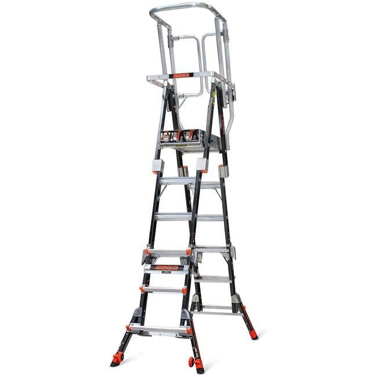 Little Giant Ladders B2200552 Fiberglass Compact Safety Cage Ladder ...