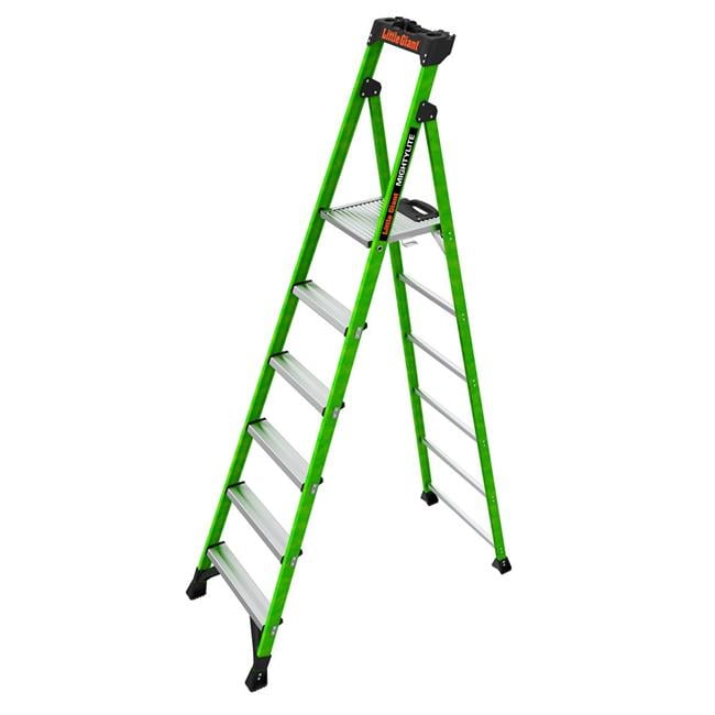 Little Giant Ladders B3145154 Mighty Lite Step Ladder - Green - 8 ft ...