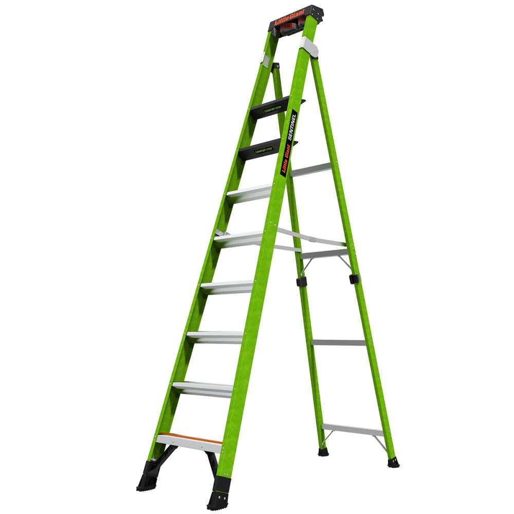 Little Giant 10ft Fiberglass Stepladder, 375lb Capacity, Multi-Position ...