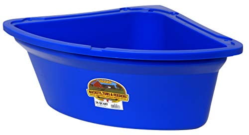Little Giant Plastic Corner Feeder Bucket (Blue) Durable & Useful Space ...