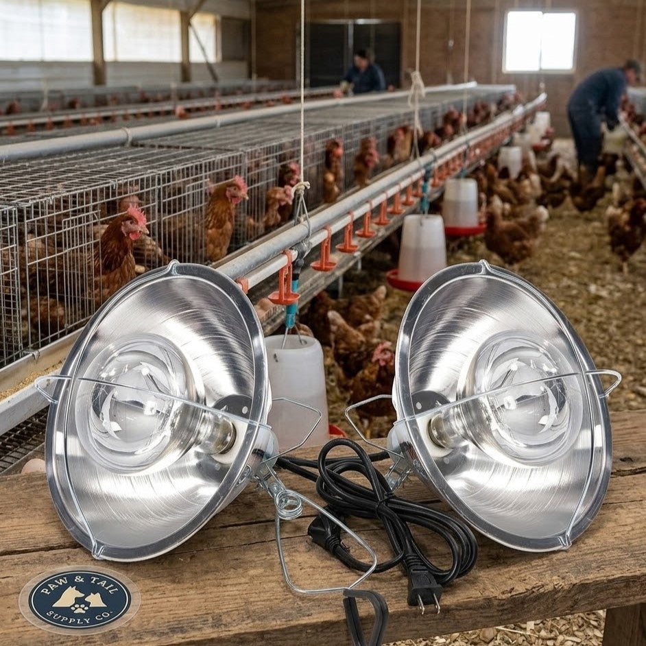 Little Giant Reflector Clamp Heat Lamp 10.5" Chicks Poultry Brooder ...