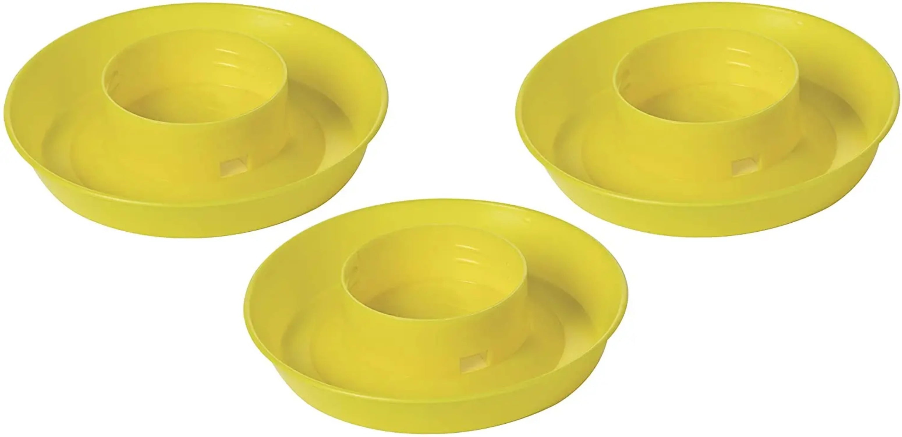 Little Giant Screw on Poultry Water Base 1 Quart Yellow 3-Pack ...